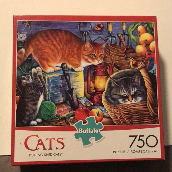 Buffalo Games | Games | Buffalo Games Potting Shed Cats 75 Piece Jigsaw ...